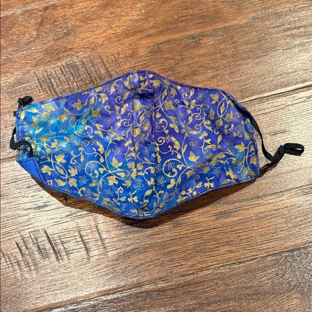 Handmade | Accessories | Cool Blue Patterned Face Mask | Poshmark
